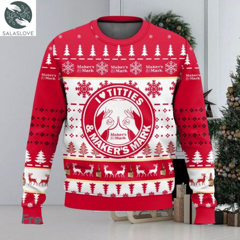 LOSC Lille Big Logo Pine Trees Big Fans Gift Christmas Sweater