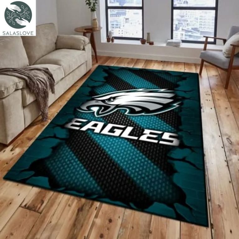Philadelphia Eagles Living Room Rug, Football Team Living Room Rug ...
